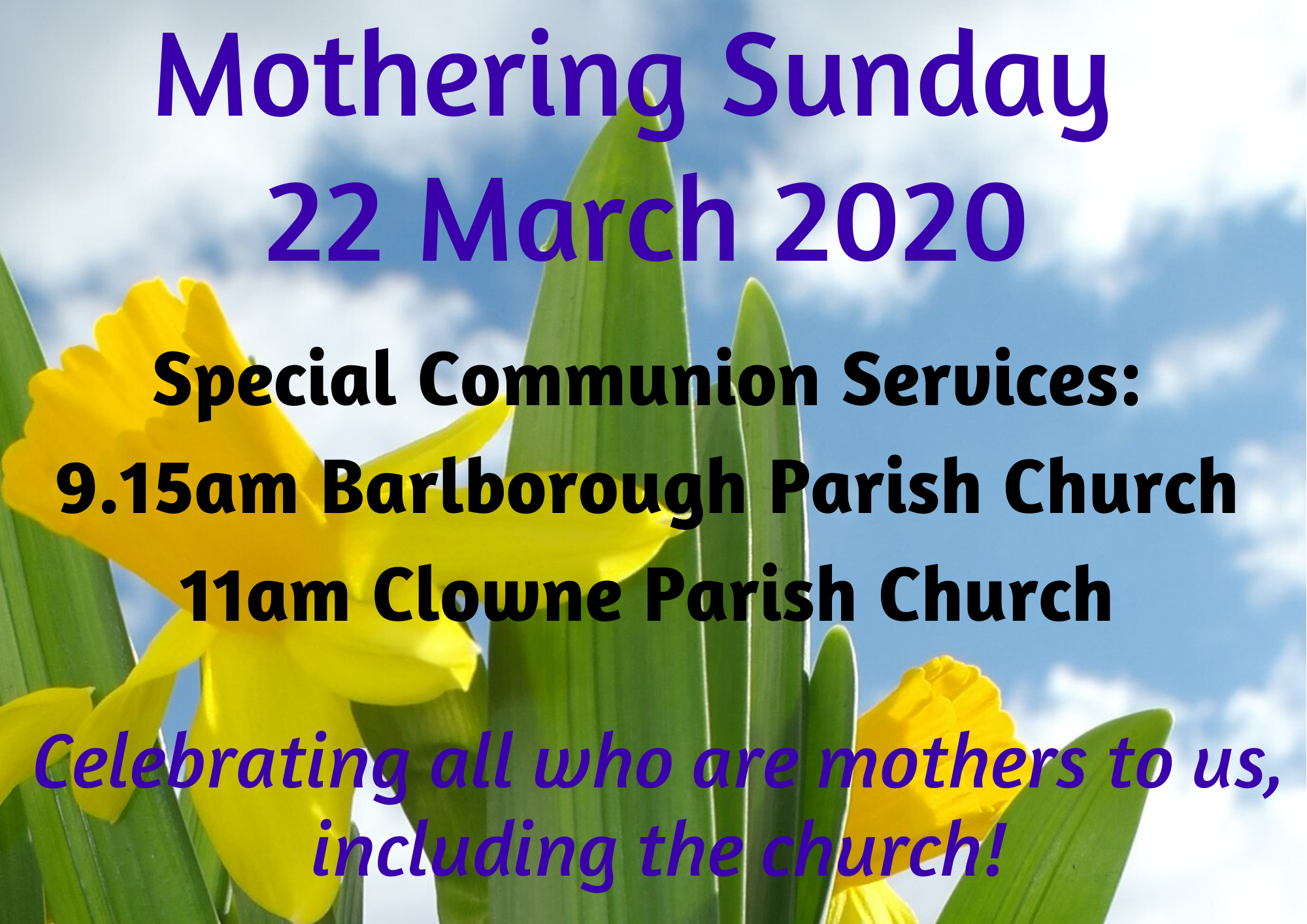 Mothering-Sunday-22-March-2020 – The Church of England in Barlborough ...